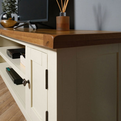 Elm Home And Garden Extra Large Tv Video Media Unit Painted Cream ...