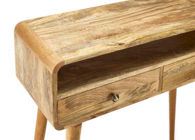 Elm Home And Garden Light Oak Finish Two 2 Drawer Console Hall ...