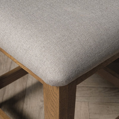 Elm Home And Garden Rustic Oak Dressing Table Stool 47cm High x 42cm ...