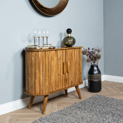 Elm Home And Garden Solid Mango Wooden Sideboard Cabinet 3 Drawers No ...