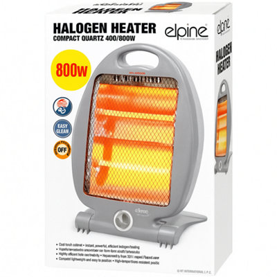 Elpine Halogen Heater 800W Electric Portable Space Room Heating ...