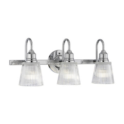 Elstead Addison 3 Light Wall Light Polished Chrome IP44