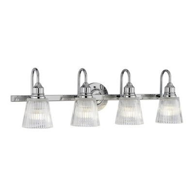 Elstead Addison 4 Light Wall Light Polished Chrome IP44