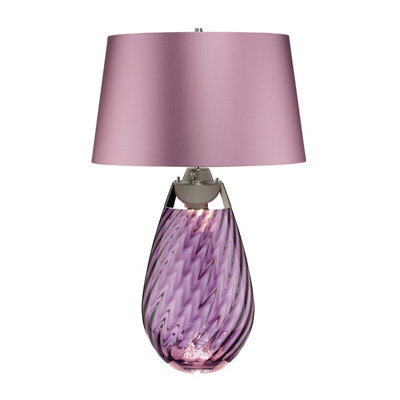 Elstead Lena 2 Light Large Plum Table Lamp, Plum-tinted Glass , Heather ...