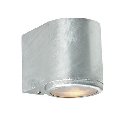 Elstead Mandal Outdoor 1 Light Down Wall Light Galvanized , IP44, GU10