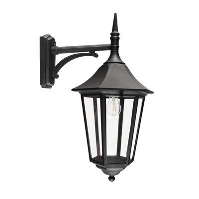 Elstead Valencia Grande 1 Light Outdoor Wall Lantern Light Black IP54, E27