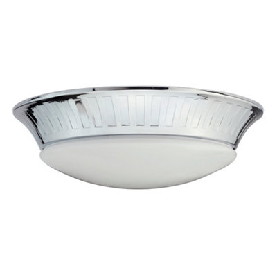 Elstead Whitby LED Bathroom Flush Mount Ceiling Light Polished Chrome ...