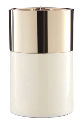 Elva White Large Wax Filled Candle