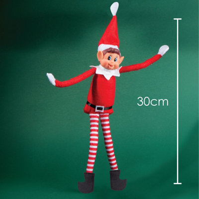 Elves Behavin' Badly - Christmas Naughty Elf Elfie Red 30cm 12 Inch
