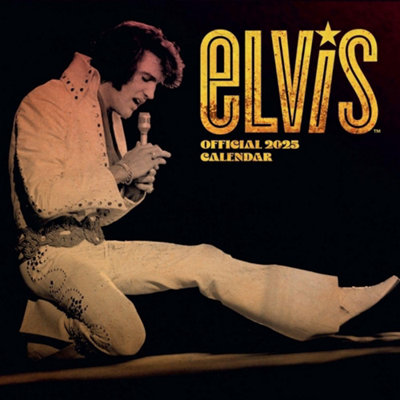 Elvis Presley 2025 Square Wall Calendar Multicoloured (30cm x 30cm)