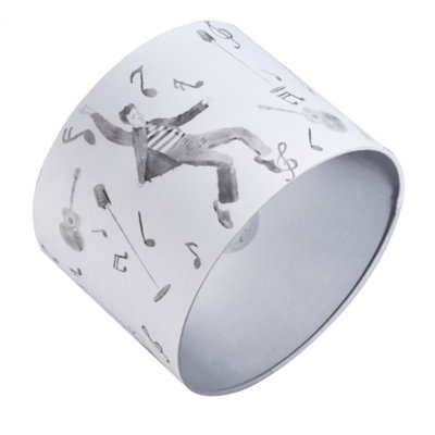 Elvis Presley Themed Linen Lampshade with Famous Poses and Guitars ...