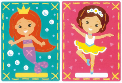 EMB CARD MERMAID - Embroidery Kit: Printed Cards: Mermaid and Ballet ...