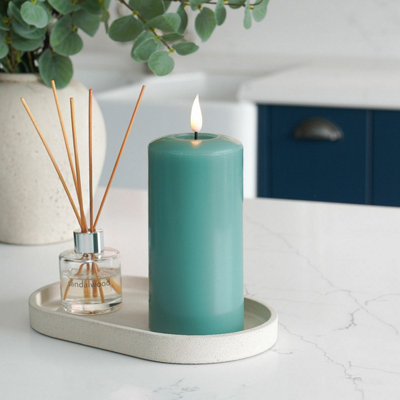 Ember™ Battery Signature Sage Green Candle, 15cm