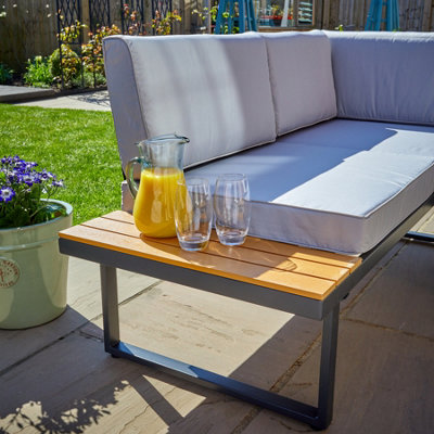 Ember L-Shape Outdoor Garden Patio Decking Sofa & Table Set