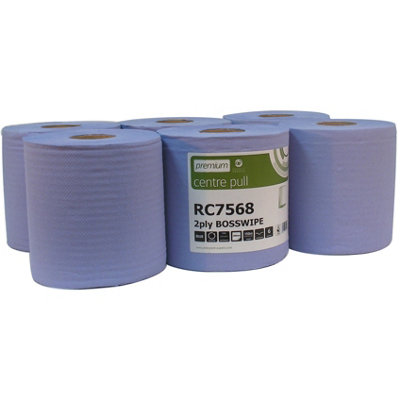 Embossed Standard C/Pullrolls 2-Ply (6 Rolls) Blue (6 Rolls)