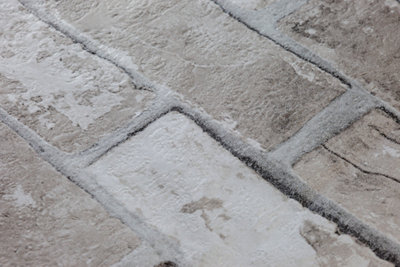 Embossed Textured Sand Brick Effect Cream Wallpaper 1003615