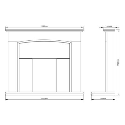 Shop Emelia 52" White Micro Marble Surround with 22" Cutout (45mm Rebate)