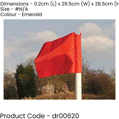 EMERALD FOOTBALL CORNER FLAG - FOR 50MM / 2 INCH POSTS ONLY ALL WEATHER ...