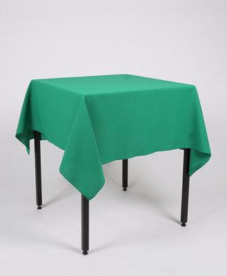 Emerald Green Square Tablecloth 91cm x 91cm (36" x 36") | DIY at B&Q