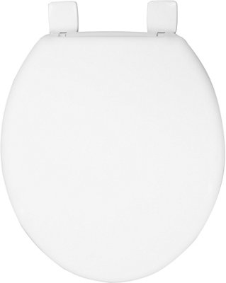 Emerald toilet seat. White, bottom fix, plastic hinge