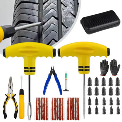 Emergency Tyre Puncture Repair Kit For Car Van Motorcycle