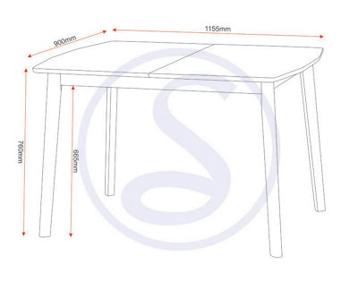 Emery Extending Dining Table Solid Pine