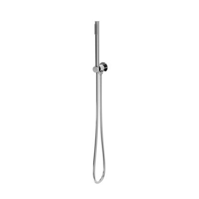Emilia Chrome Round Single Function Shower Handset with Holder | DIY at B&Q