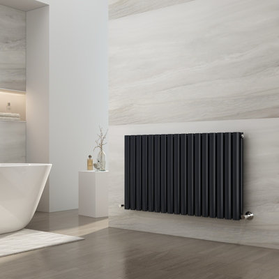EMKE Double Oval Column Central Heating Radiator Heating Anthracite ...