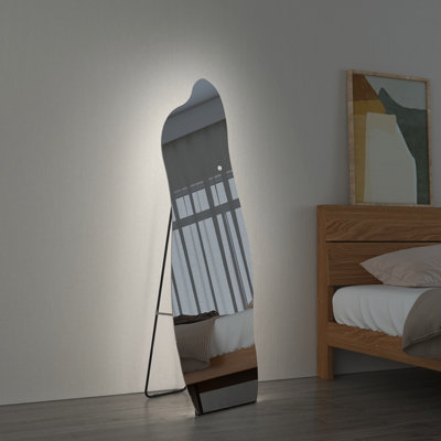 EMKE LED Full Length Mirror, Irregular Full Length Mirror with Dimming ...