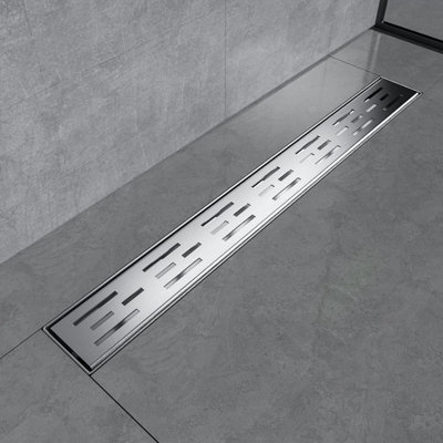 EMKE Linear Shower Drain 600mm, 304 Stainless Steel Floor Drain ...