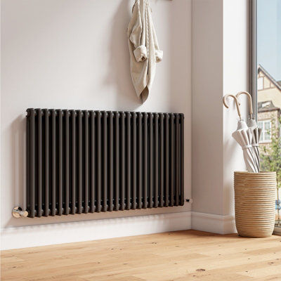 EMKE Traditional Cast Iron Style Radiator Anthracite Central Heating ...