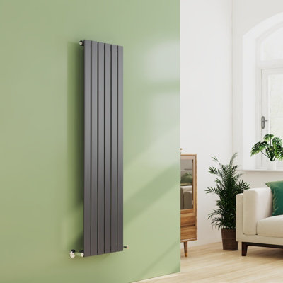 EMKE Vertical Radiator Single Flat Pane High Thermal Anthracite ...