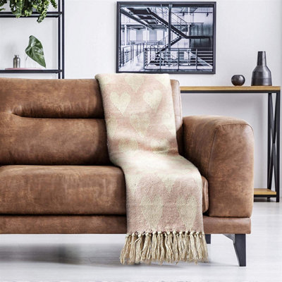 Emma Barclay Heart Throw Over Blanket