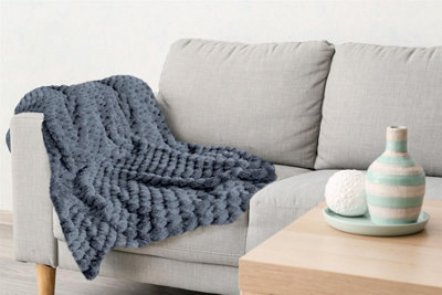 Emma Barclay Lush Luxurious Faux Rabbit Fur Throw For Sofa Blanket ...