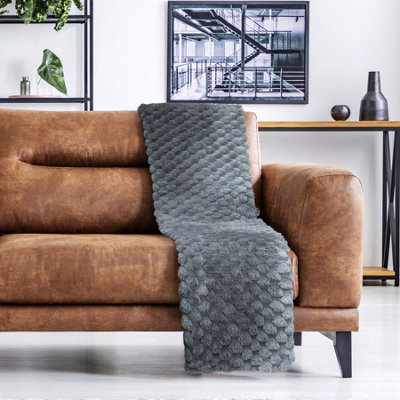 Emma Barclay Lush Luxurious Faux Rabbit Fur Throw For Sofa Blanket ...