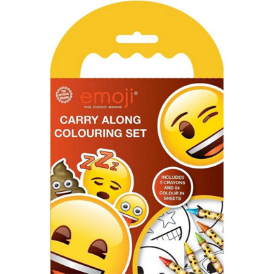 Emoji Carry Along Colouring Set Yellow/Orange (One Size)