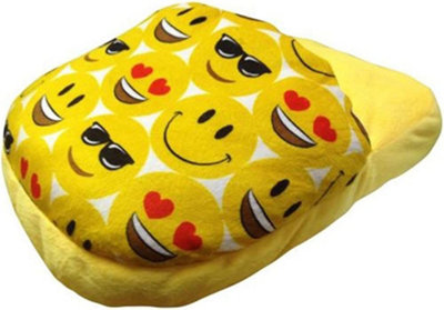 Emoji Jumbo Double Slipper Comfy Feet Plush Fur Cosy Snuggle Foot ...