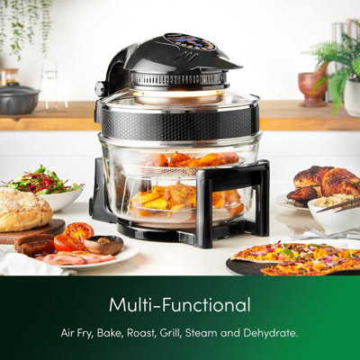 EMPERIAL 12-17L DIGITAL HALOGEN OVEN AIR FRYER WITH HINGED LID - 10 PRE ...