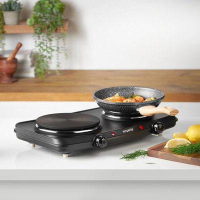 Emperial Double Hotplate, 2250W Portable Electric Hob with Dual ...