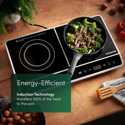 Emperial Double Induction Hob - 2800W Portable Dual, Twin Induction ...
