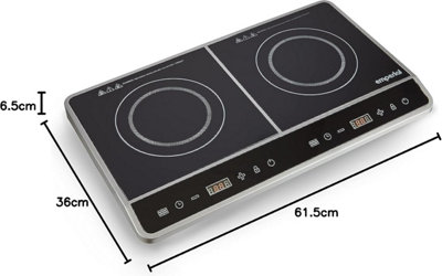 Emperial Double Induction Hob - 2800W Portable Dual, Twin Induction ...