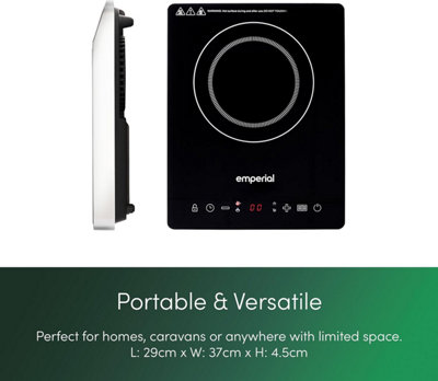 Emperial Single Induction Hob, 2000W Portable Induction Cooker with ...