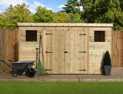 Empire 5000 Pent 12x6 double door centre windows