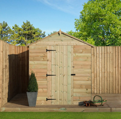 Empire 9000 Premier Apex Shed 5x12 pressure treated tongue and groove ...
