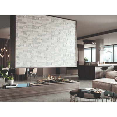 Empire Marble 3D Metallic Effect 310mm x 560mm Porcelain Wall Tiles ...