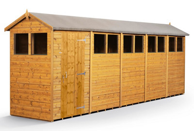 Empire Modular Apex 4x20 dipped treated tongue and groove wooden garden ...