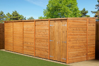 Empire Modular Pent 20x6 dipped treated tongue and groove wooden garden ...