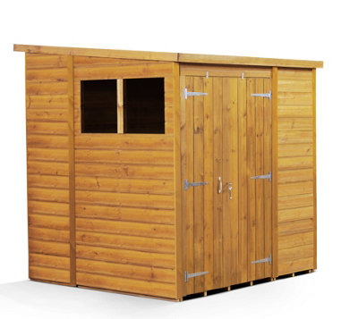 Empire Modular Pent 6x6 dipped treated tongue and groove wooden garden ...