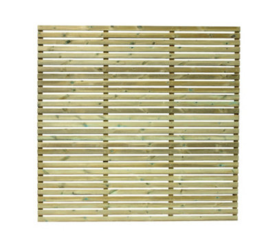 Empire slatted pressure treated fence panels 6ft x 6ft (pack of 4)