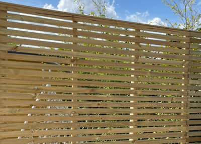 Empire slatted pressure treated fence panels 6ft x 6ft (pack of 4)